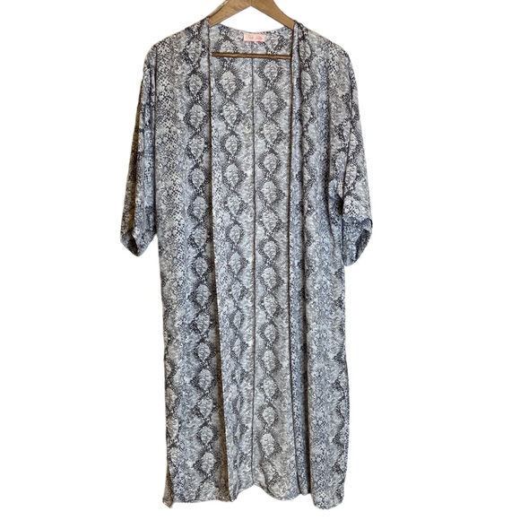 Pink Lily | Jackets & Coats | Pink Lily Snakeskin Open Duster | Poshmark